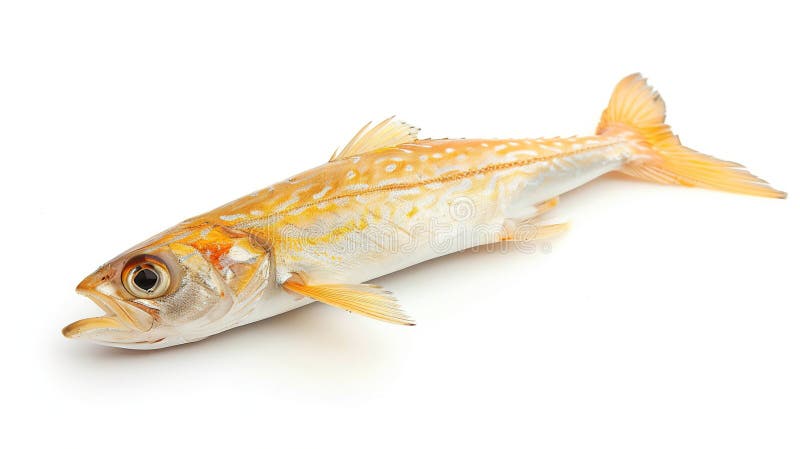Fresh Yellowtail Fish Isolated on White Stock Illustration ...