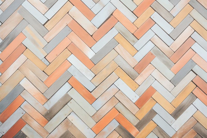 Herringbone Brick Pattern in a Pavement Stock Photo - Image of flooring ...