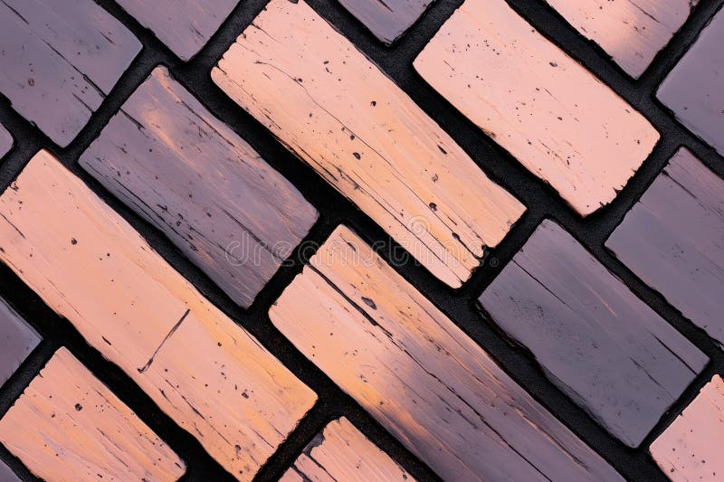 Herringbone Brick Pattern with Textured, Rustic Bricks Stock ...