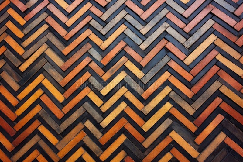 Herringbone Brick Pattern on a Walkway Stock Photo - Image of sidewalk ...