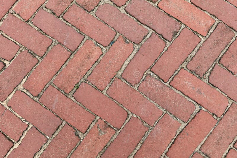 Herringbone Brick Pavement Texture with Mortar Joints, Top View Stock ...