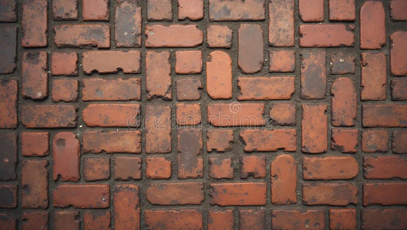 Herringbone Brick Pavement Texture with Red and Brown Bricks Stock ...