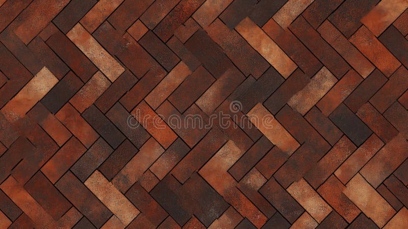 Herringbone Brick Pavement Texture - Seamless Background Stock ...