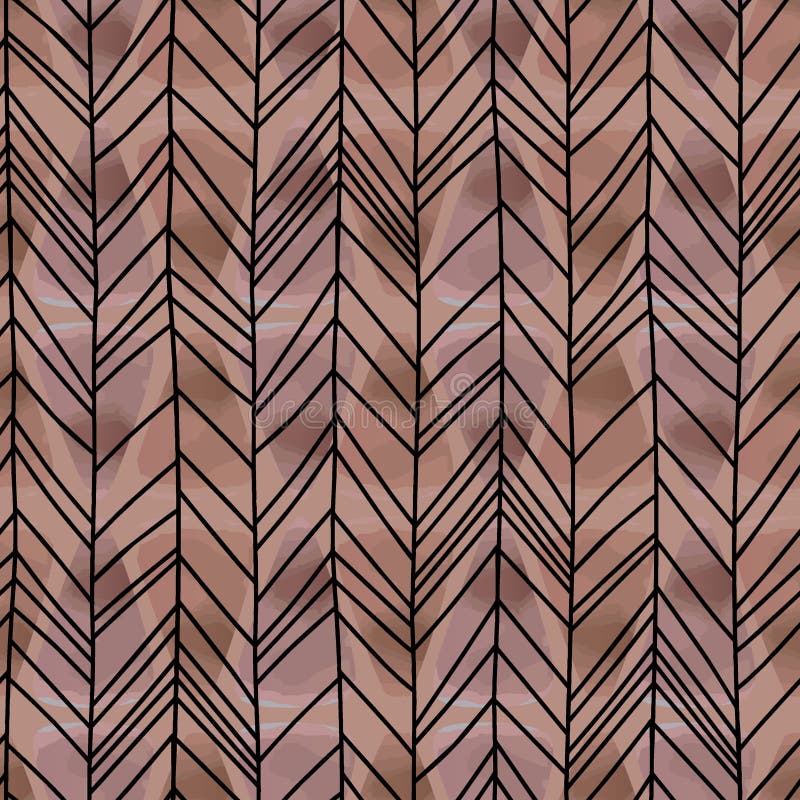 Herringbone Chevron Seamless Pattern with Scandinavian Art Decoration ...