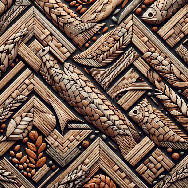 Herringbone Interlocking Rectangular Shapes Resembling Fish Bone Stock ...