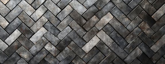Herringbone Pattern Dark Grey Brick Texture Stock Illustration ...