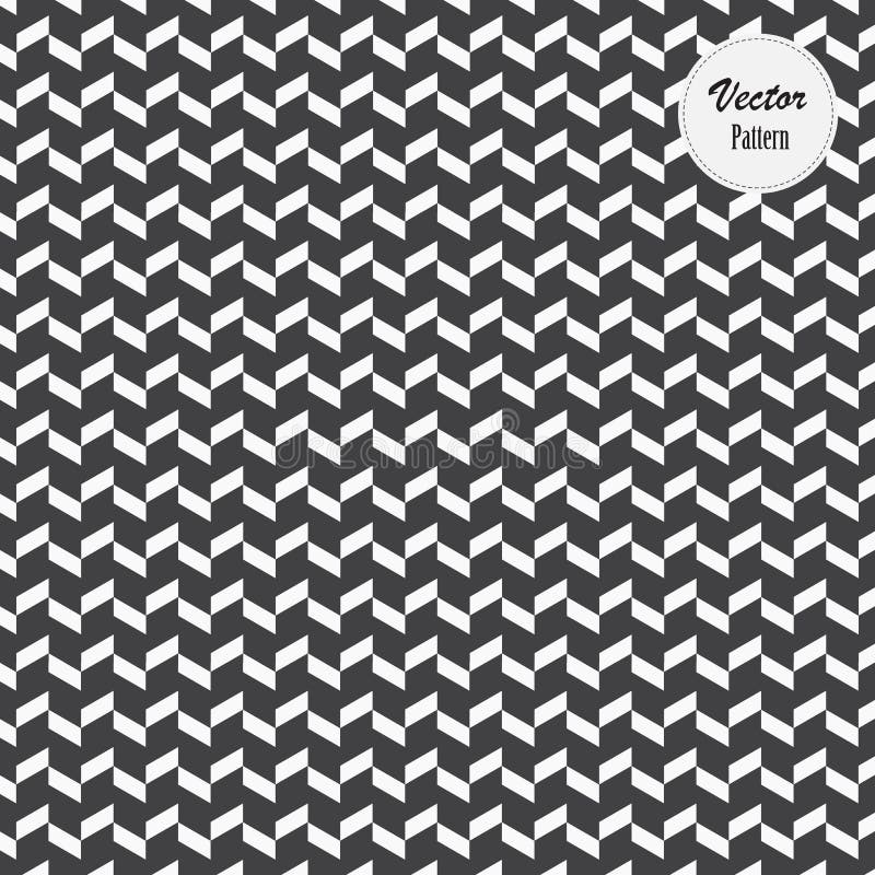 Black and White Vector Abstract Seamless Pattern with Grid, Diamond ...