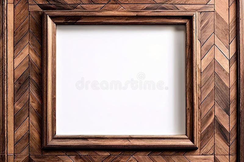 Herringbone Wood Mirror Features a Frame with a Herringbone Patt Stock ...