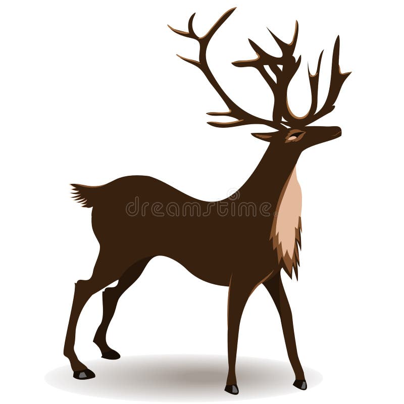 Herten vector illustratie. Illustration of prooi, overzicht - 58713148