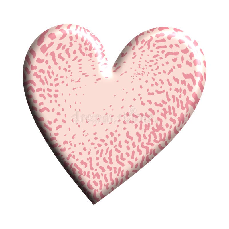 3D heart in cream stock illustration. Illustration of romantic - 306927528
