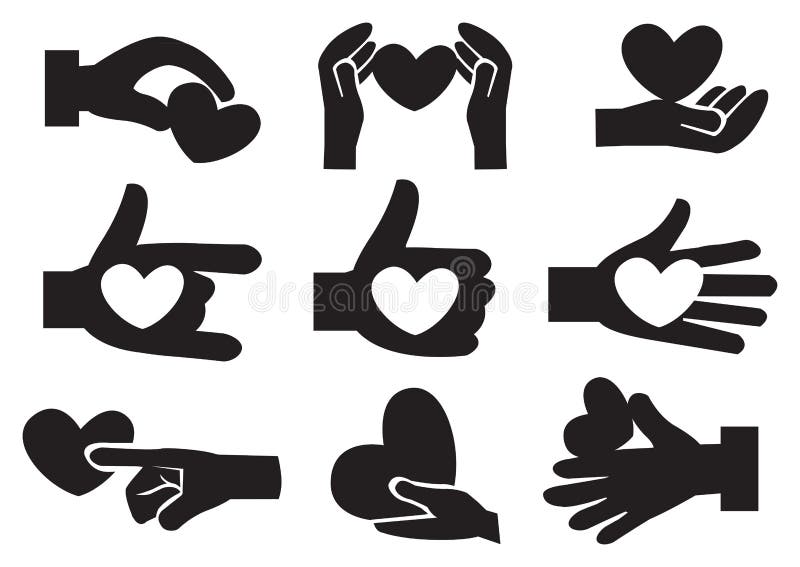 Herz-in Der Hand Vektor-Ikonen-Satz Vektor Abbildung - Illustration von ... Herz-in Der Hand Vektor-Ikonen-Satz Vektor Abbildung - Illustration von ...