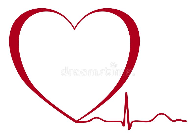 Herz ekg lokalisiert stock abbildung. Illustration von kardiogramm ...