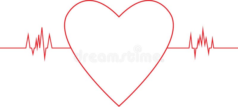 Herz Mit Diagramm Und Herzfrequenz Vektor Abbildung - Illustration von ...