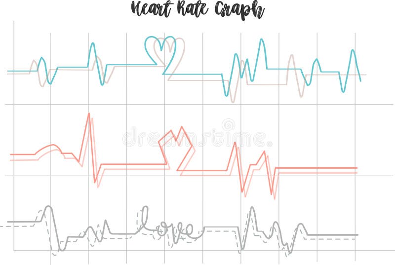 Herz Mit Diagramm Und Herzfrequenz Vektor Abbildung - Illustration von ...