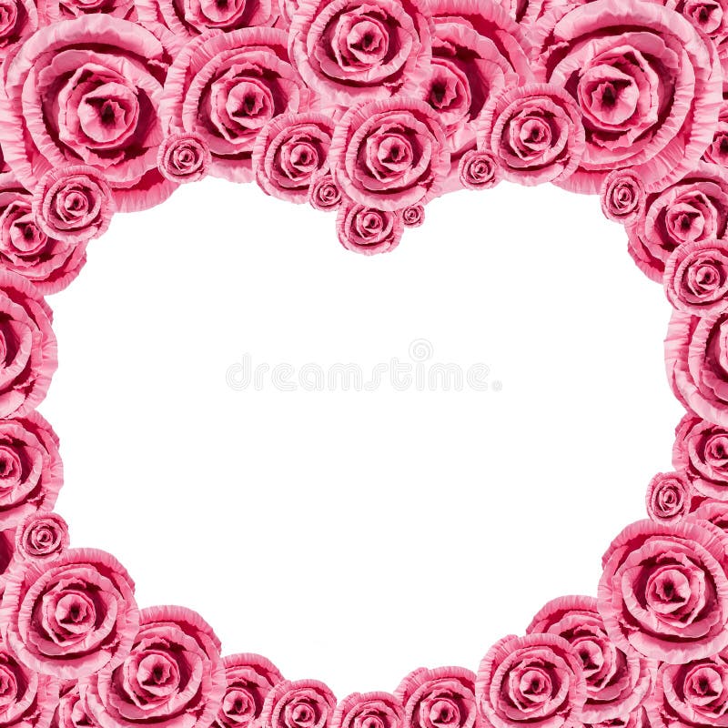 Herz rosa Rose Frame stockbild. Bild von kopf, hintergründe - 36118451