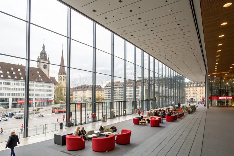 Herzog De Meuron Architecture in Basel, Switzerland Stock Illustration ...