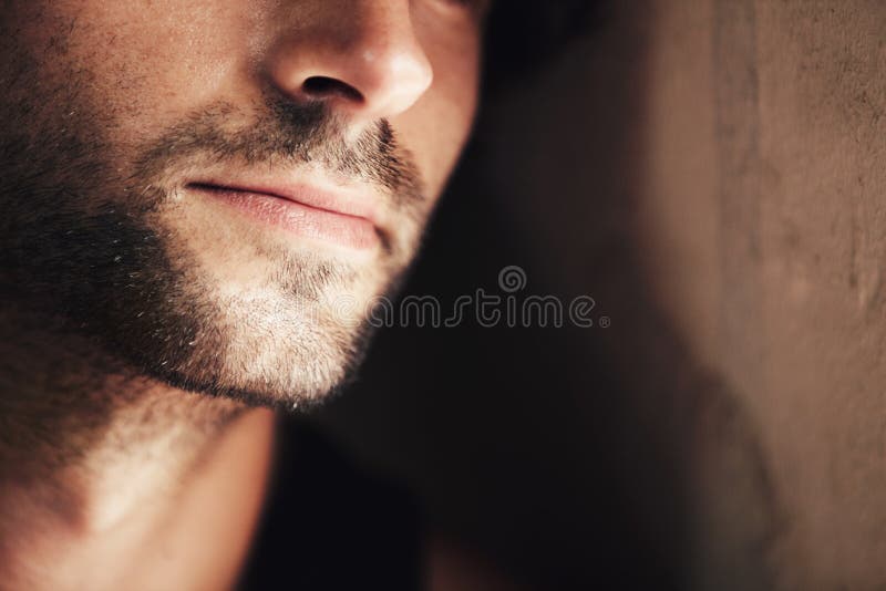 Hes Got a Chiselled Jaw. Cropped Image of the Lower Half of a Handsome ...