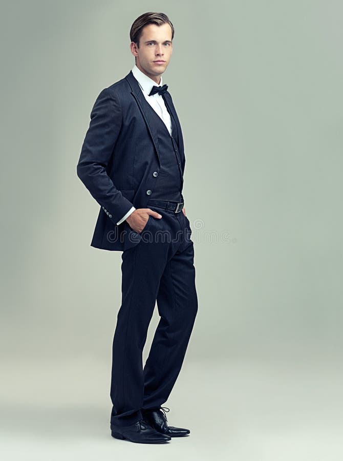 A Dapper Gentleman. a Full Length Studio Portrait of a Stylish Young ...