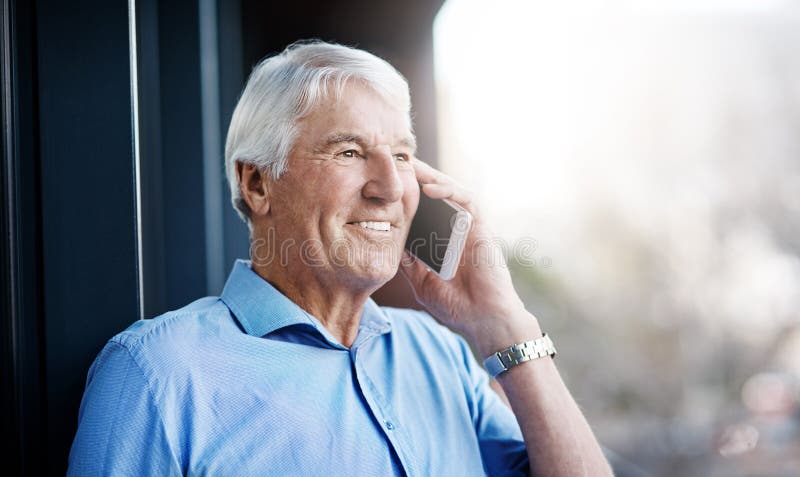 Hes Learnt that Every Client is Important. a Senior Businessman on a ...