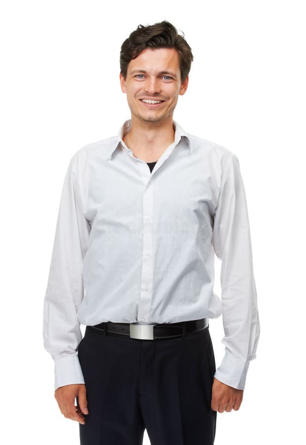 Hes a Loyal Work Employee. Studio Portrait of a Casually Dressed Man ...