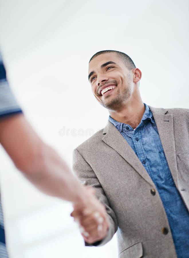 Hes Ready for a New Challenge. a Businessman Shaking Hands with an ...