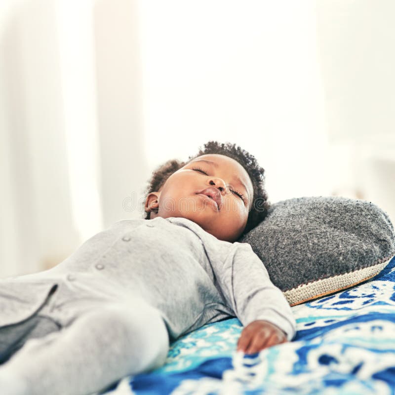 Hes Such a Peaceful Baby. an Adorable Baby Boy Sleeping. Stock Image ...