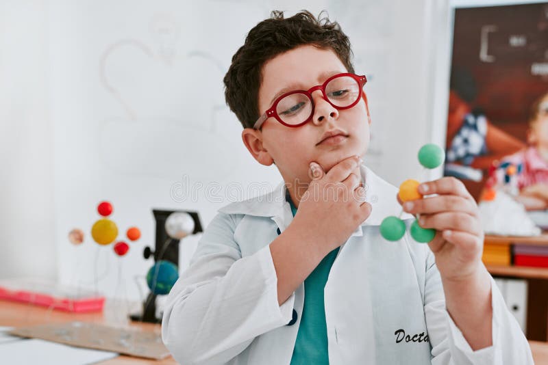 Hes always Thinking of a Solution. an Adorable Young School Boy ...