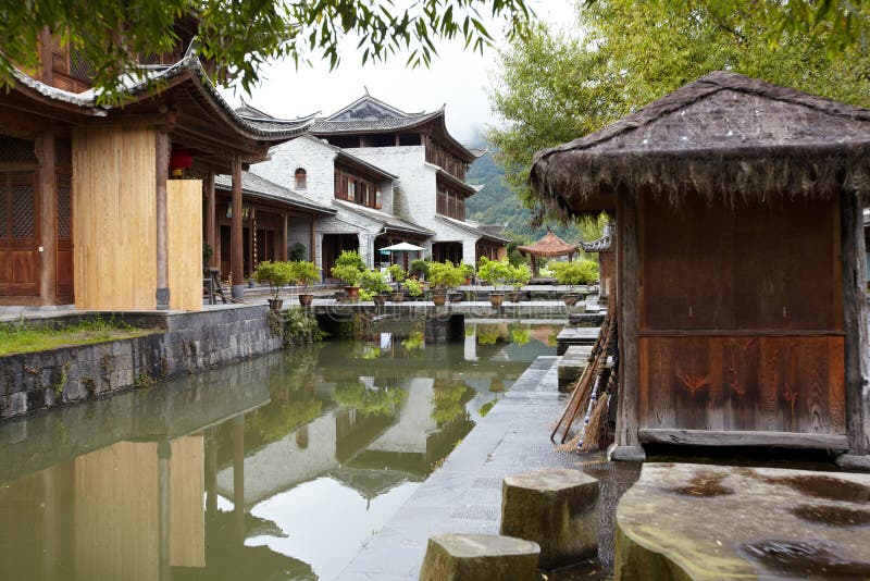 Heshun ancient town stock image. Image of buildngs, house - 20811955