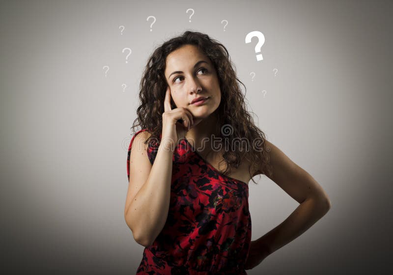 Hesitation stock image. Image of dreaming, portrait, hesitation - 44035893