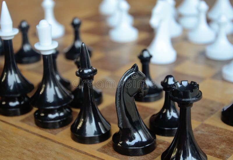 Chess. Beginning of a Strategy. Chess Board Stock Image - Image of risk ...
