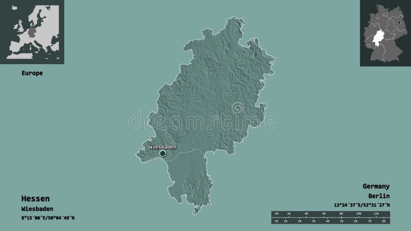 Hessen, State of Germany,. Previews. Administrative Stock Illustration ...