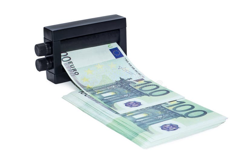 Het Af:drukken Van De Machine Geld Stock Foto - Image of bankiers ...