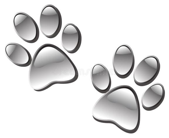 Het af:drukken van de poot vector illustratie. Illustration of puppy ...