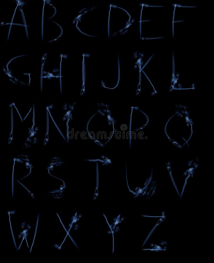 Het alfabet van de rook stock foto. Image of alfabet - 11473228