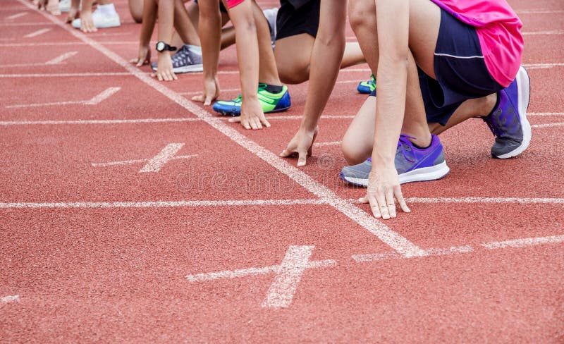 Het Begin Om De Race in Werking Te Stellen Stock Afbeelding - Image of ...