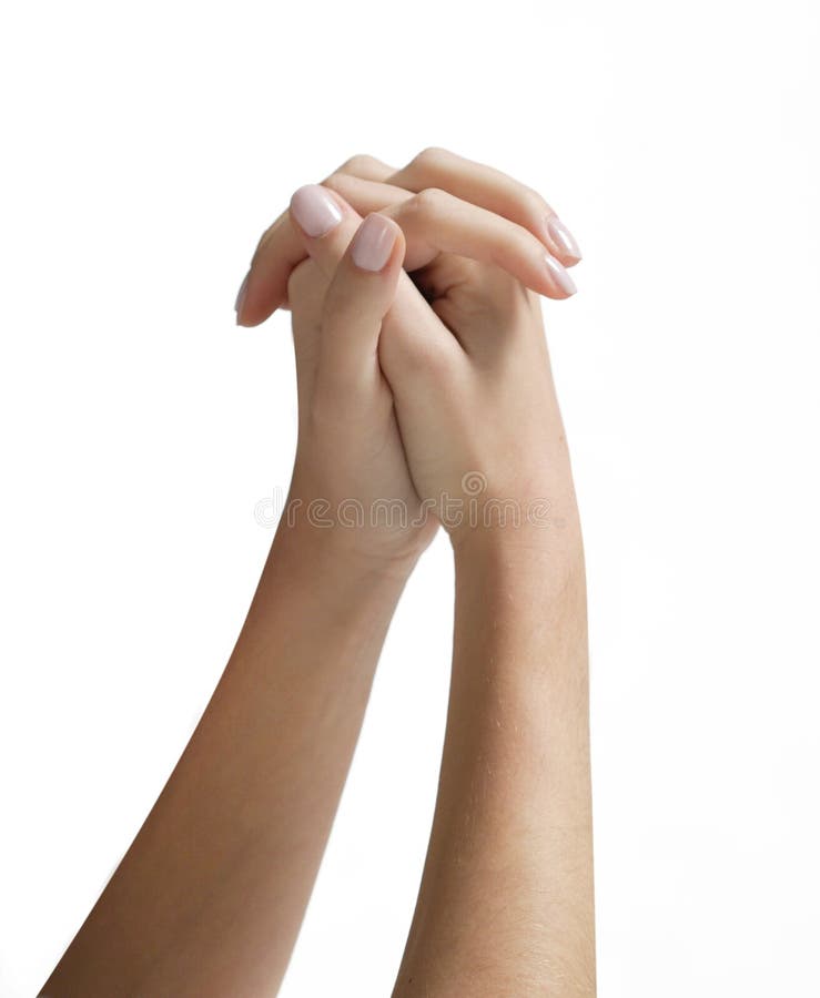 Het bidden Handen stock foto. Image of vingers, meisje - 23771586
