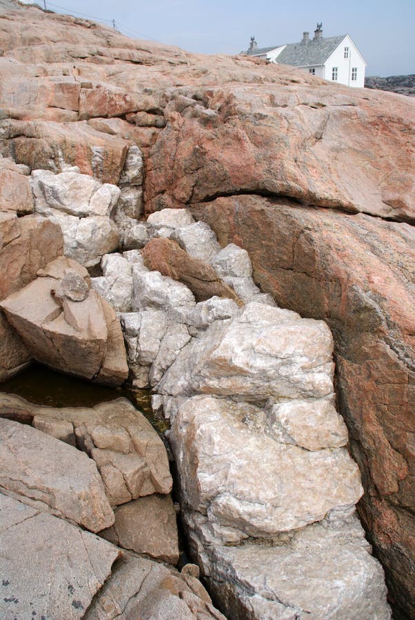 Het Binnendringen Van Het Kwarts in Graniet Stock Foto - Image of hitte ...