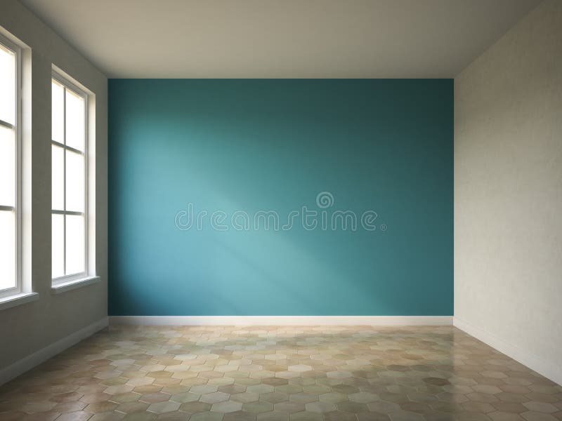 Leeg Ruimte Modern Wit Ruimte Binnenlands 3d Teruggevend Beeld Stock ...