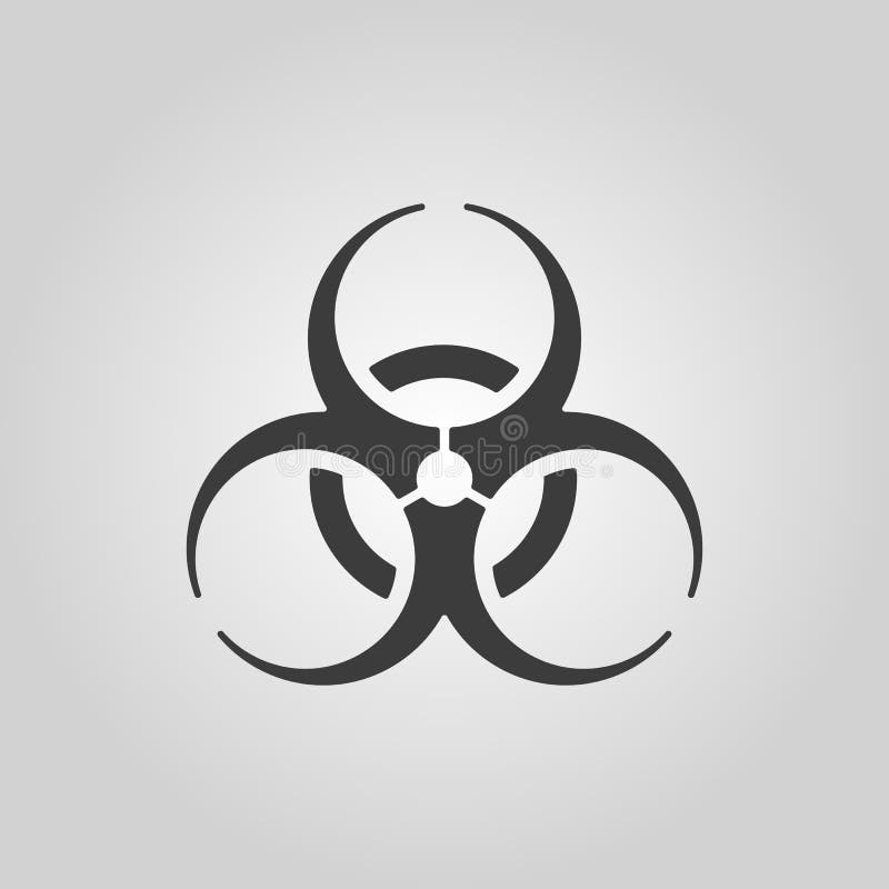 Het Biohazardpictogram Biohazardsymbool Vlak Vector Illustratie ...
