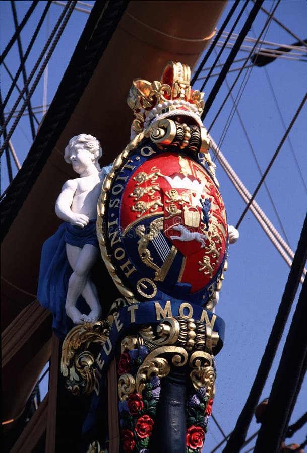 Het Boegbeeld Van De Overwinning HMS Stock Foto - Image of schip, verteld: 3424962