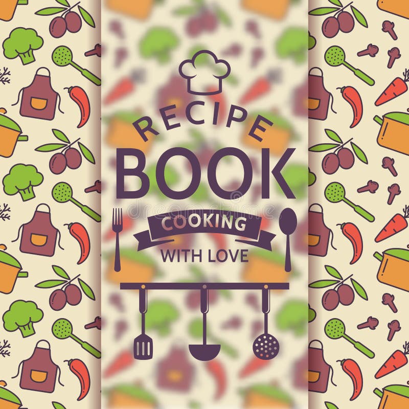 Het Boek Van Het Recept Vector Kaart Vector Illustratie - Illustration ...