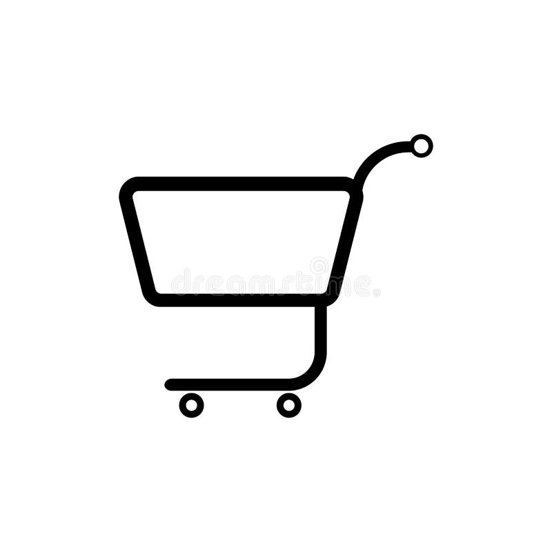 Het Kar Het Winkelen Pictogram Het Symbool Van De Winkelkar Vlak Vector ...