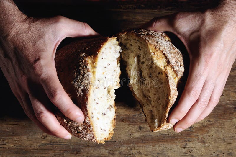 Het brood van het brood stock afbeelding. Image of breken - 8099415