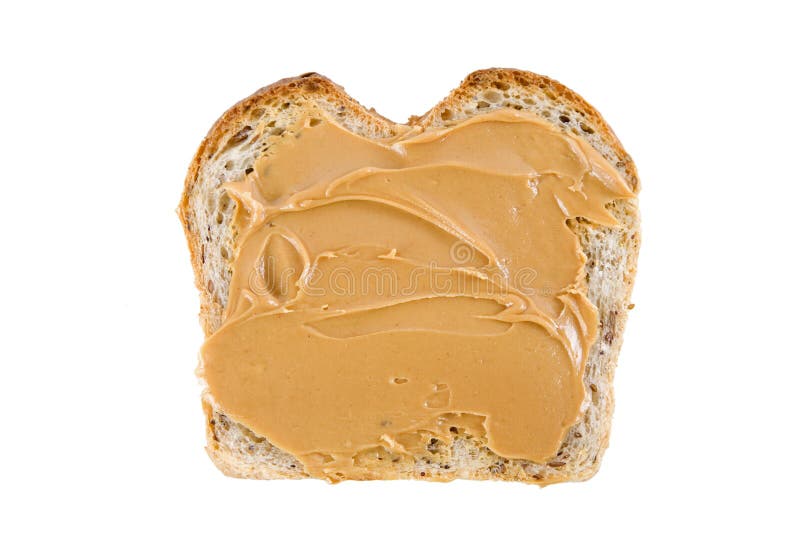 Boterham met pindakaas stock foto. Image of romig, geïsoleerd - 21869190