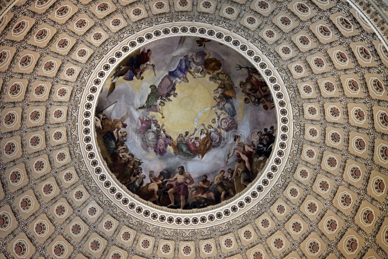 Het Capitool - Binnen Koepel Stock Afbeelding - Image of reis ...
