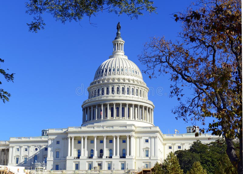 Het Capitoolgebouw in Washington DC, Hoofdstad Van De Verenigde Staten ...