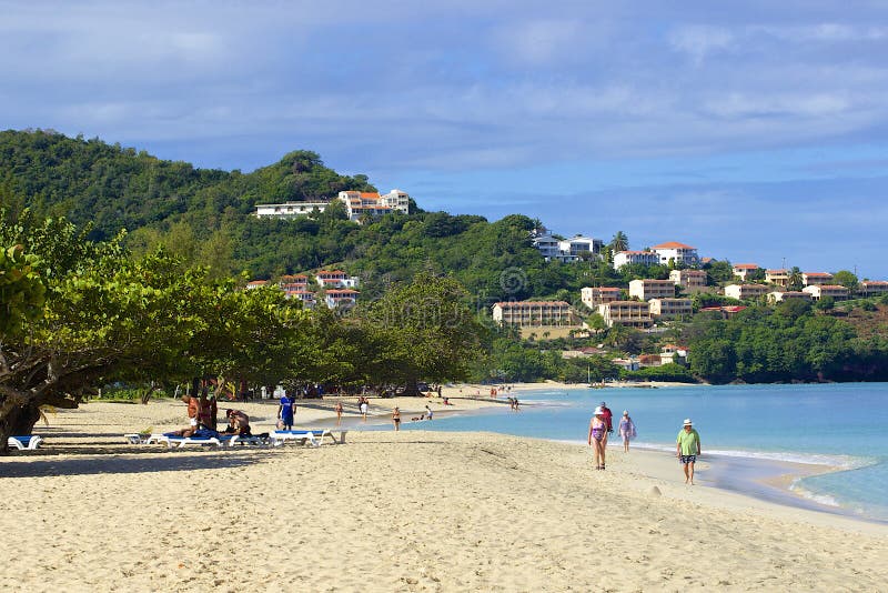 Het Caraïbische Strand Van Grenada, Redactionele Fotografie - Image of ...