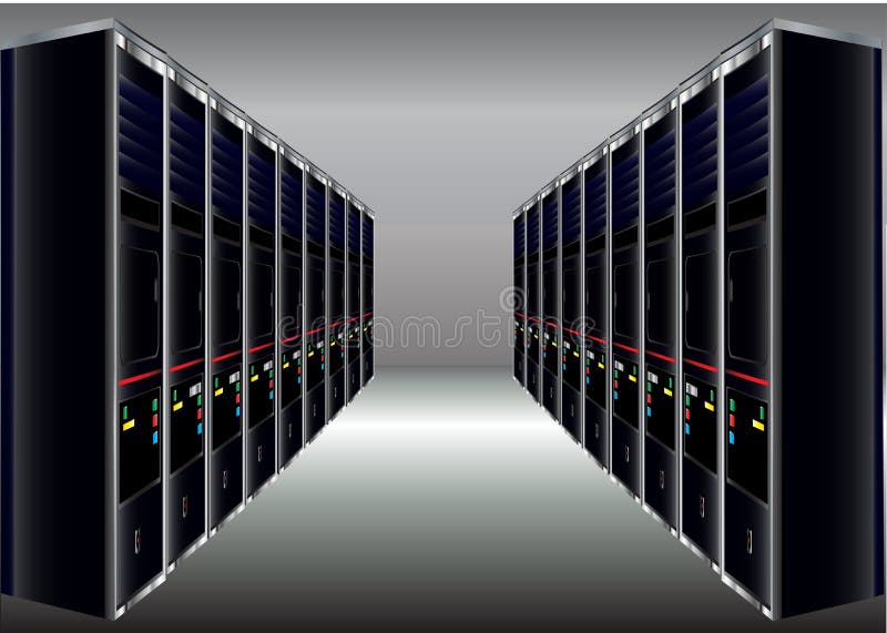 Het Centrum Van De Gegevens Van De Computer Vector Illustratie ...