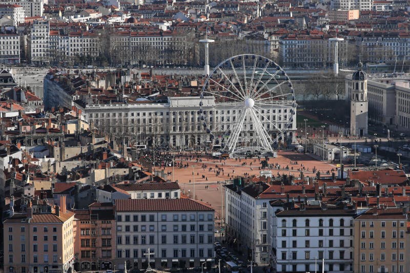 Het Centrum Van De Stad Van Lyon Stock Afbeelding - Image of lyon ...