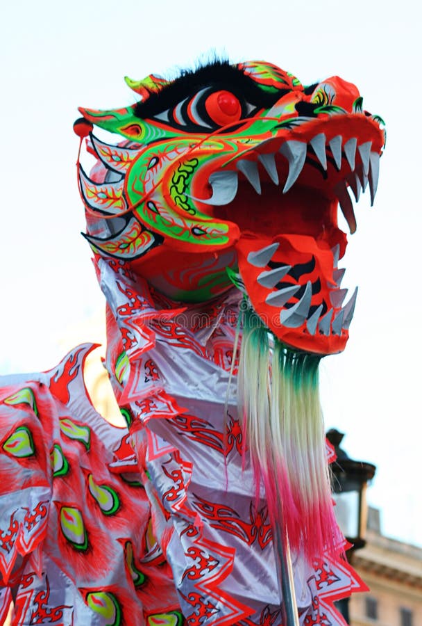 Chinese Drakenmasker stock foto. Image of draak, lente - 4285832
